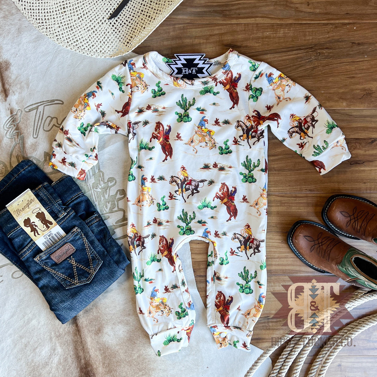 Cowboy Toile Sleeper – BIBS & TUCKER CO. LLC